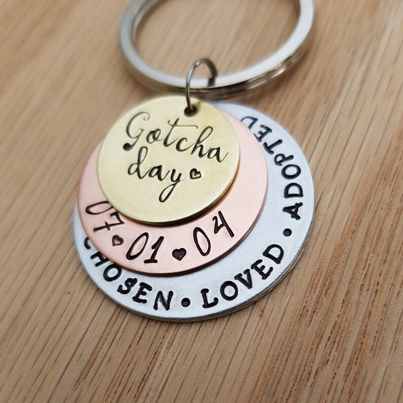 Personalized Adoption Keychain Adoption Gift Adoptive Child | Etsy