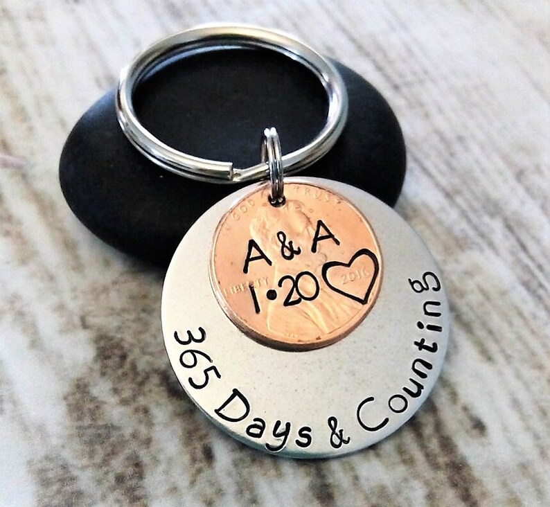 Anniversary Key Chainanniversary Giftone Year Penny | Etsy
