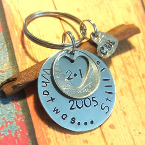 10 Year Anniversary Keychain,10 Year Anniversary Gift,dime Keychain ...