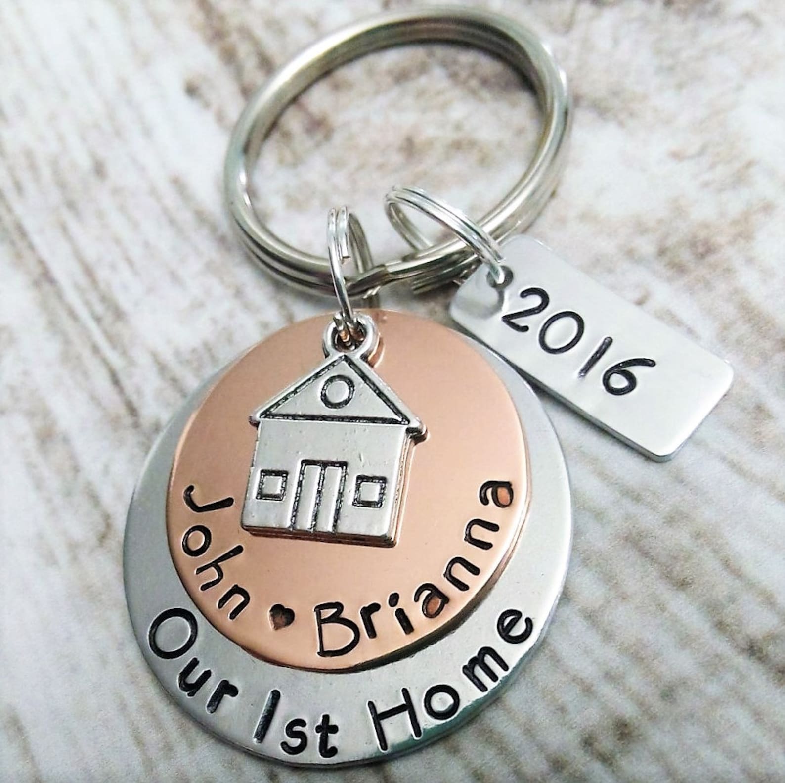 Personalized New Home Key Chain Our First Home Keychain Our | Etsy