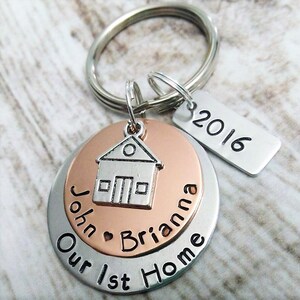 Personalized New Home Key Chain Our First Home Keychain Our | Etsy