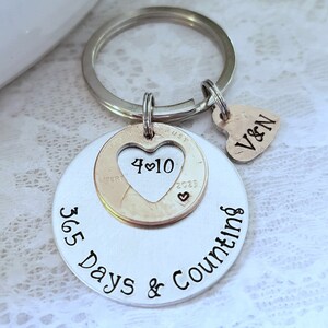 Personalized Anniversary Key Chain, Lucky Us Key Chain, Anniversary ...