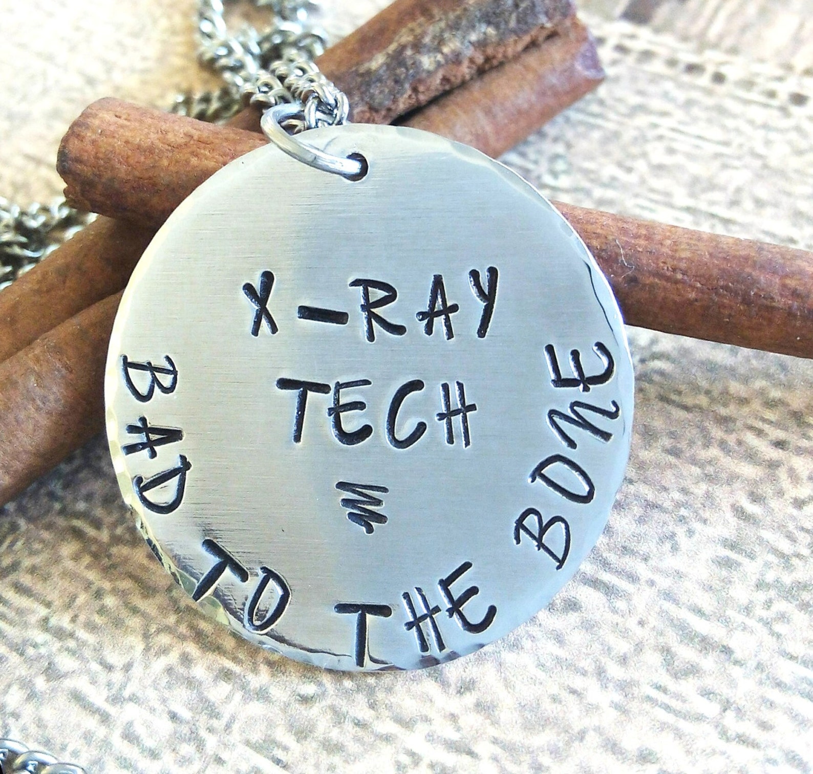 Hand Stamped X-ray Tech Necklace,radiologist Necklace,radiologist ...
