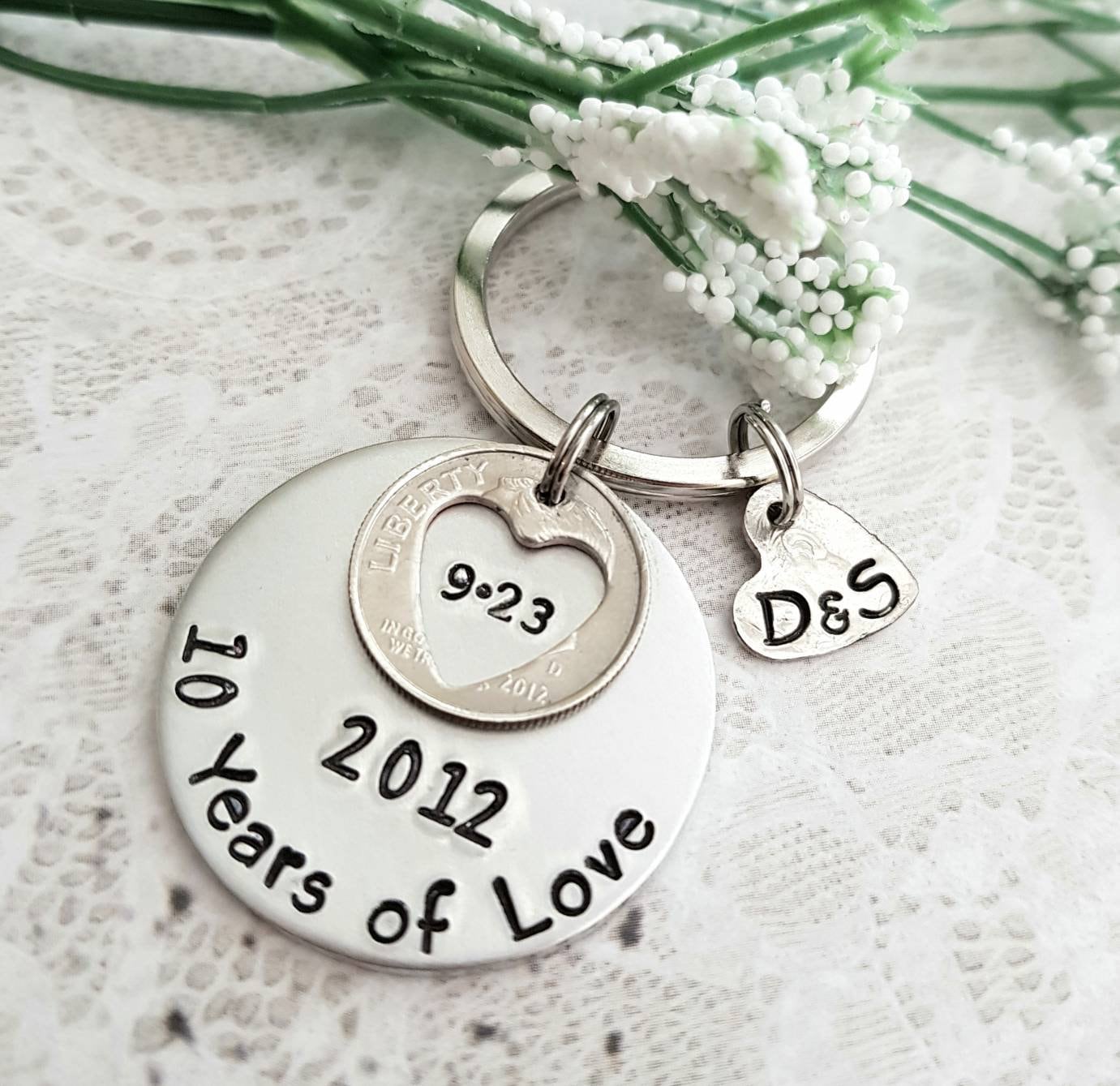 Personalized Anniversary Key Chain,anniversary Gift,husband Gift ...