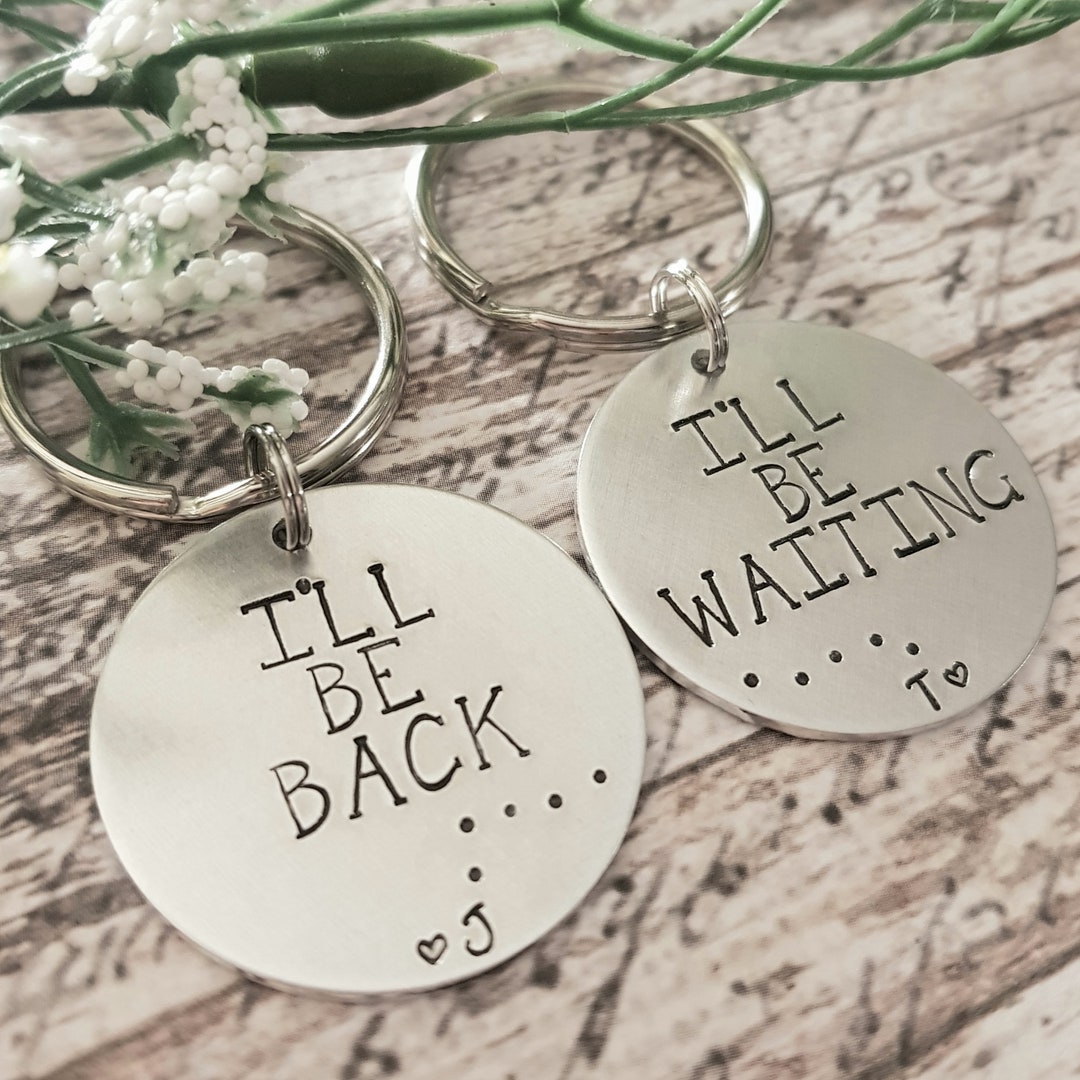 Set of 2,couples Key Chains,distance Keychains,deployment Keychain ...