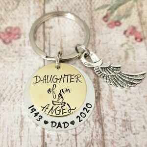 Personalized Dad Memorial Keychain, in Memory of Keychain,sympathy Gift ...