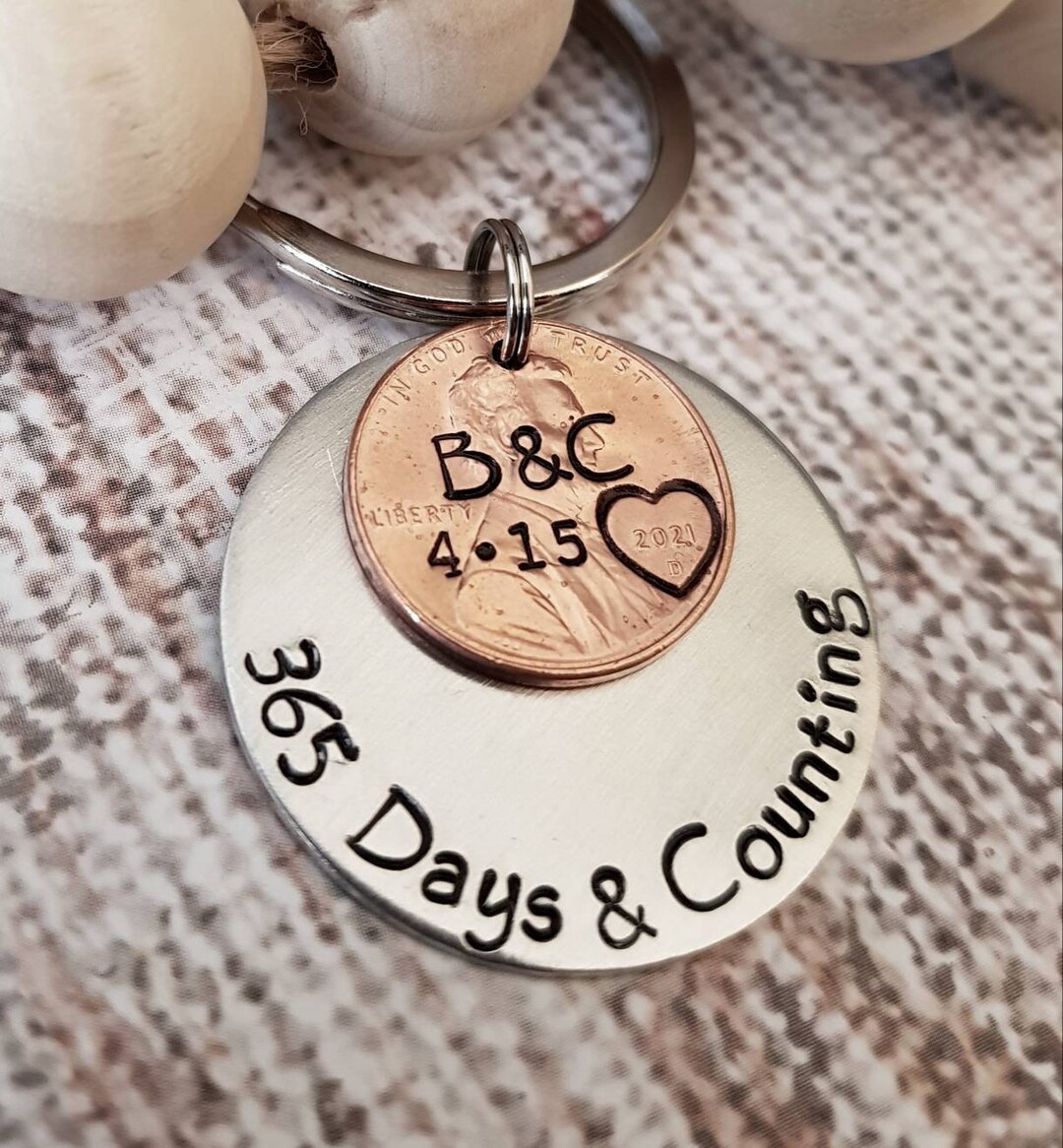 Personalized Anniversary Key Chain,penny Key Chain,2017 Keychain ...