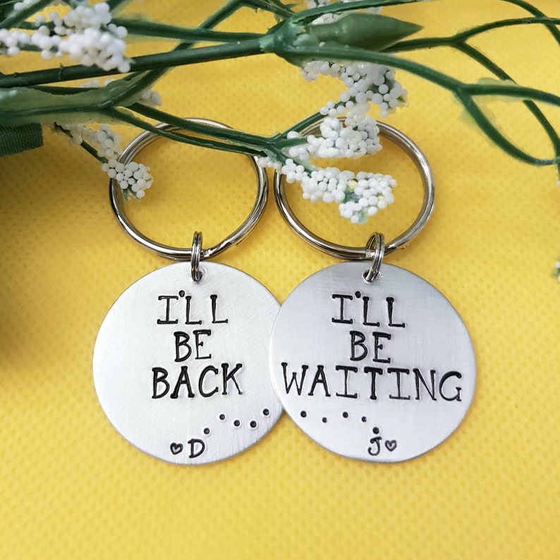 Set of 2couples Key Chainsdistance Keychainsdeployment - Etsy