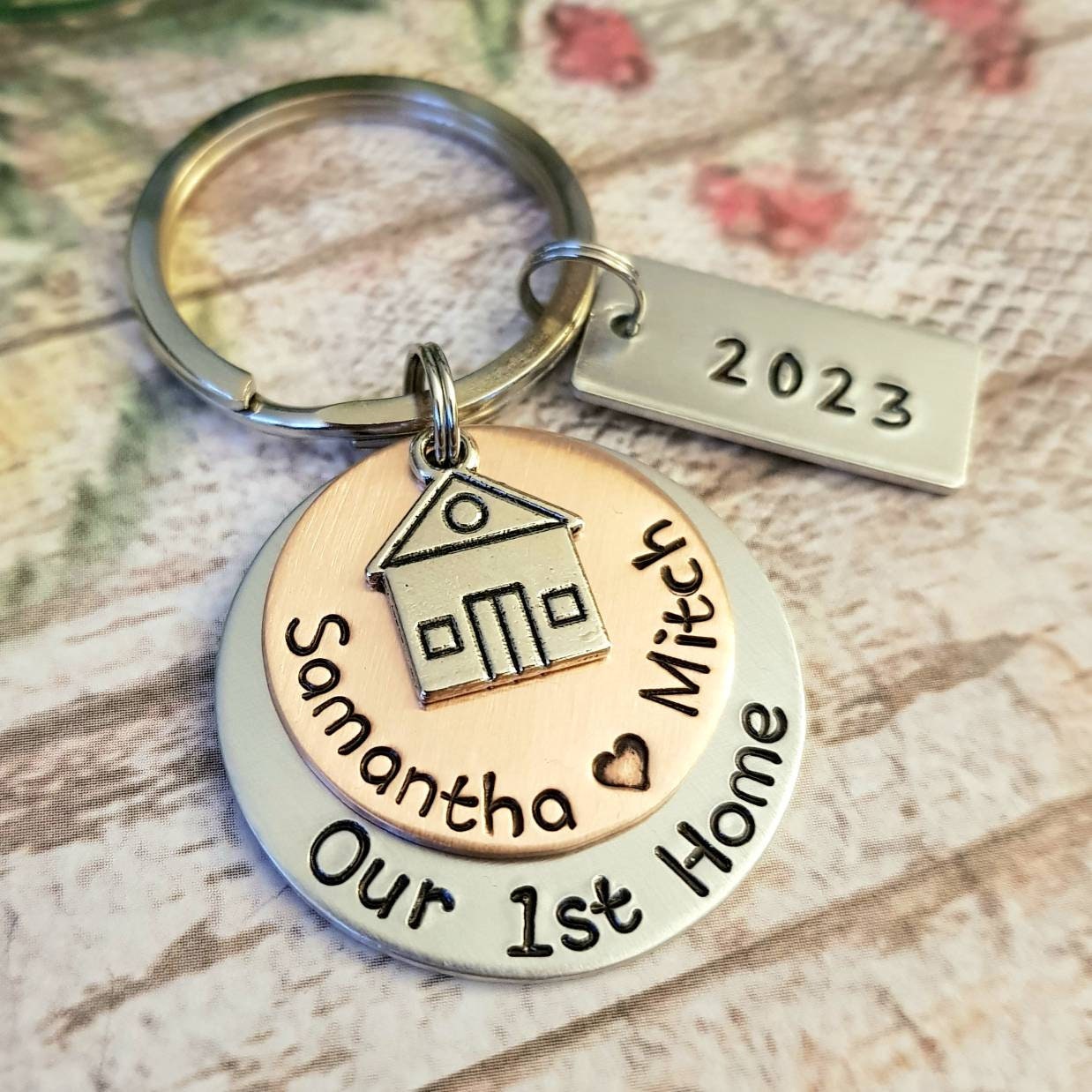 Personalized New Home Key Chain Our First Home Keychain Our - Etsy