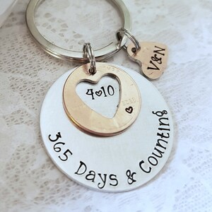 Personalized Anniversary Key Chain, Lucky Us Key Chain, Anniversary ...