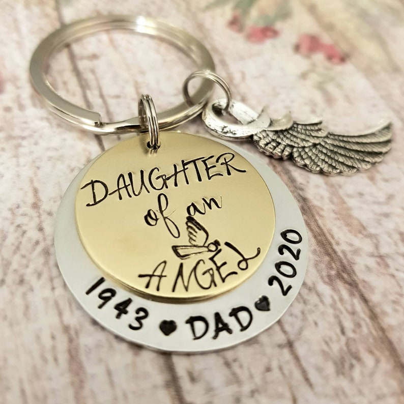 Personalized Dad Memorial Keychain in Memory of - Etsy