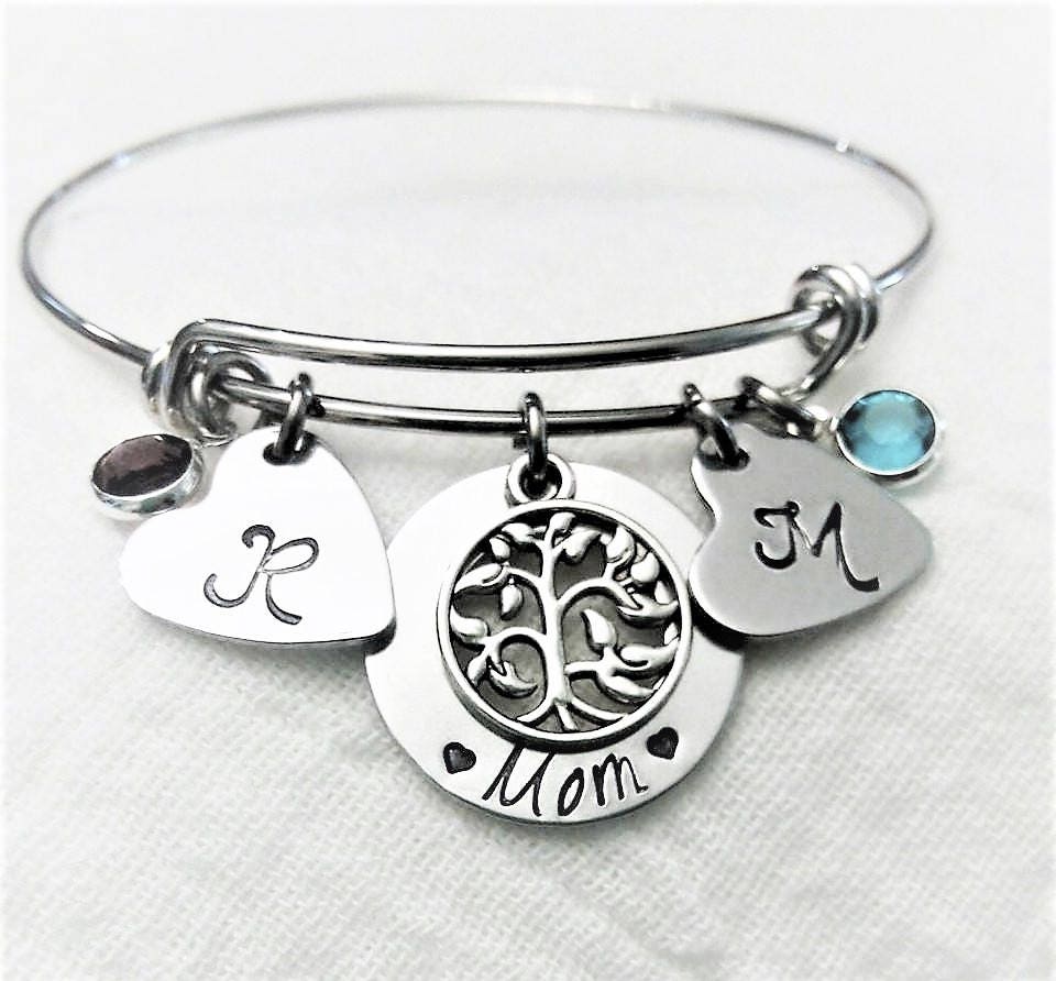 Personalized Mother Bracelet Mom Bracelet Mother Bangle - Etsy UK