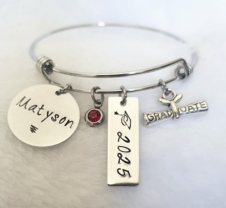 Personalized Graduate Bracelet, Graduation Jewelry, 2021 Graduation ...