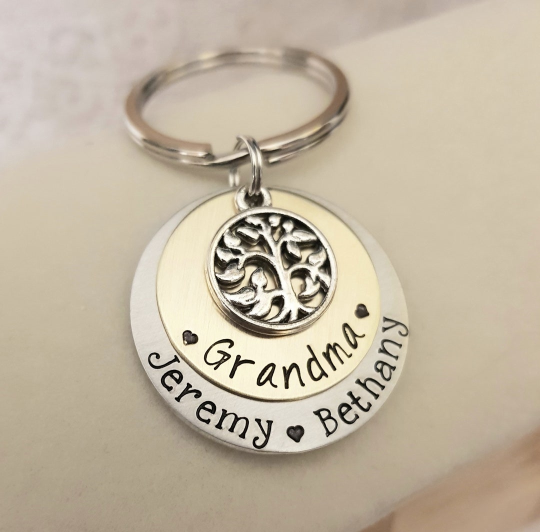 Personalized Grandma Key Chain, Grandma Gift, Mother's Day Gift, Gift ...