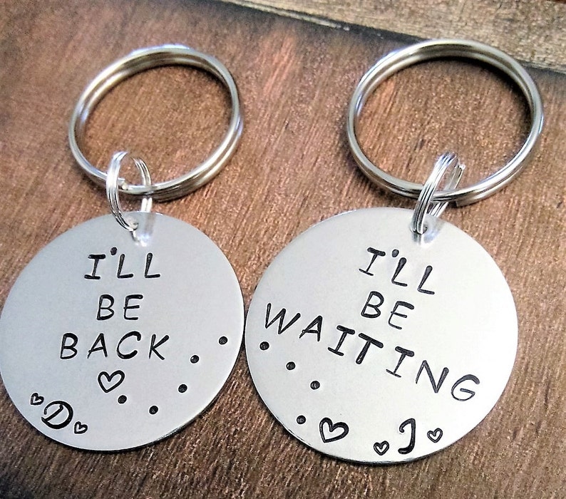 Set of 2couples Key Chainsdistance Keychainsdeployment | Etsy