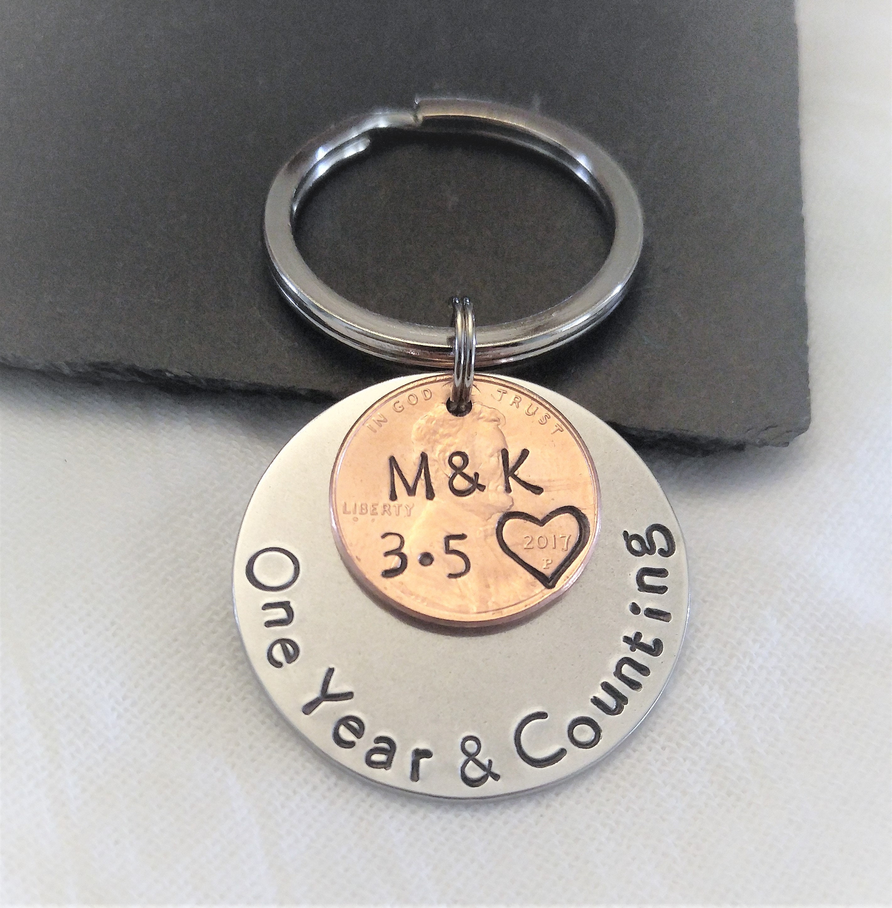 Anniversary Key Chainone Year Key Chain Anniversary - Etsy