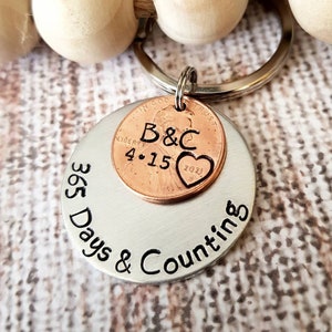 Personalized Anniversary Key Chain,penny Key Chain,2017 Keychain ...