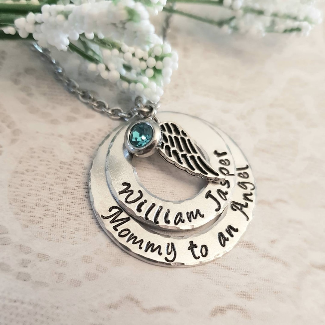Personalized Memorial Necklace,remembrance Necklace,sympathy Jewelry ...