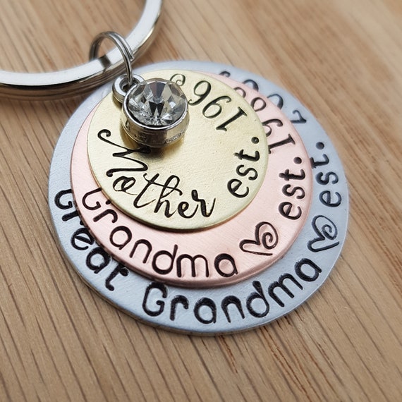 Personalized Mom Keychain Mom Key Chain Mother's Day - Etsy