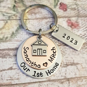 Personalized New Home Key Chain Our First Home Keychain Our - Etsy