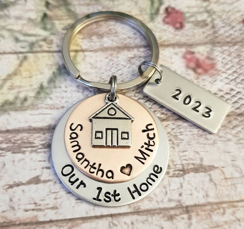 Personalized New Home Key Chain Our First Home Keychain Our - Etsy