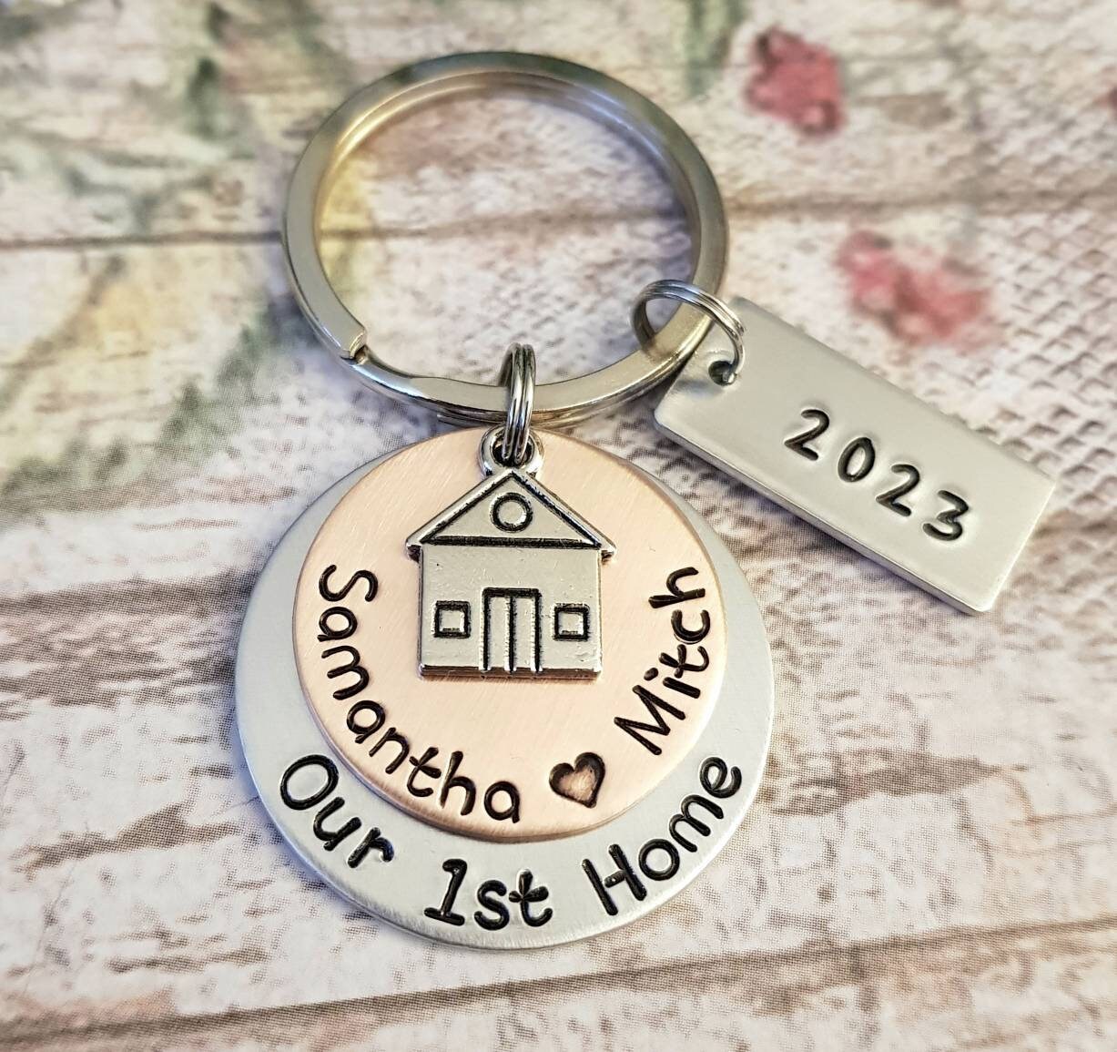 Personalized New Home Key Chain Our First Home Keychain Our - Etsy