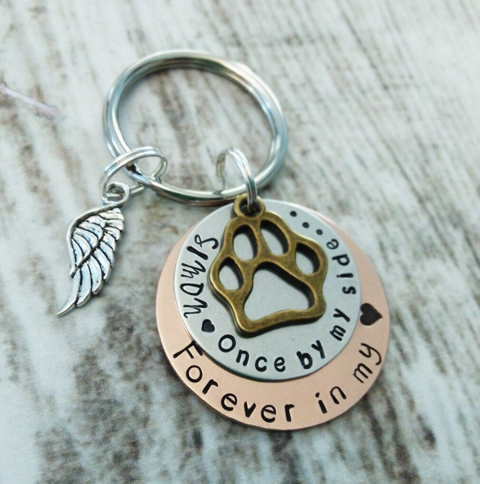 Pet Memorial Key Chain Personalized Pet Remembrance Key | Etsy
