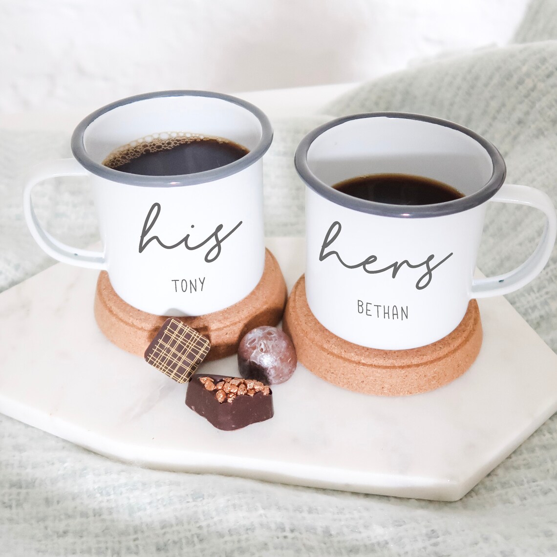 His and Hers Mug Set Personalised Gift for the Couple - Etsy