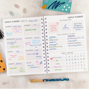 Personalised Daily Planner Choice of Designs A5 Undated Weekly & Daily ...