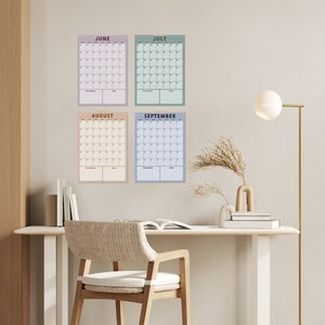 Monthly Wall Planner A3 or A4 12 Month Sheets Large Office Decor ...