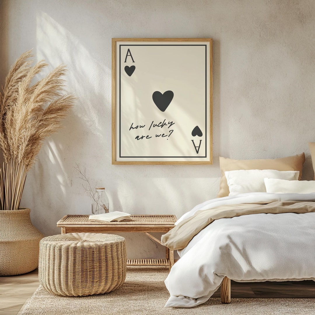 Ace of Hearts Print | How Lucky Are We Poster, Anniversary Gift - Etsy