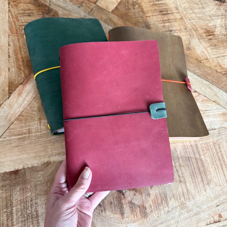 Refillable Notebook Holder | A5 Leather Folio | Custom Planner ...
