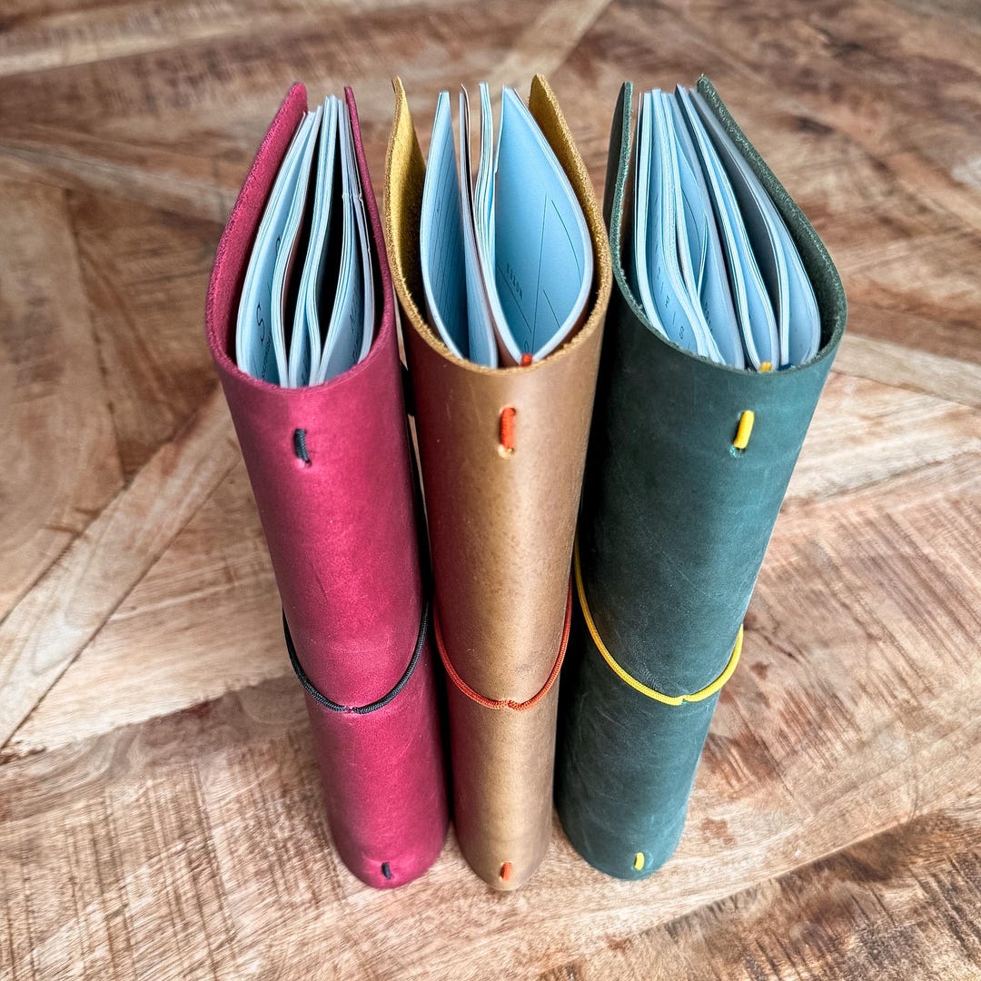 Refillable Notebook Holder | A5 Leather Folio | Custom Planner ...