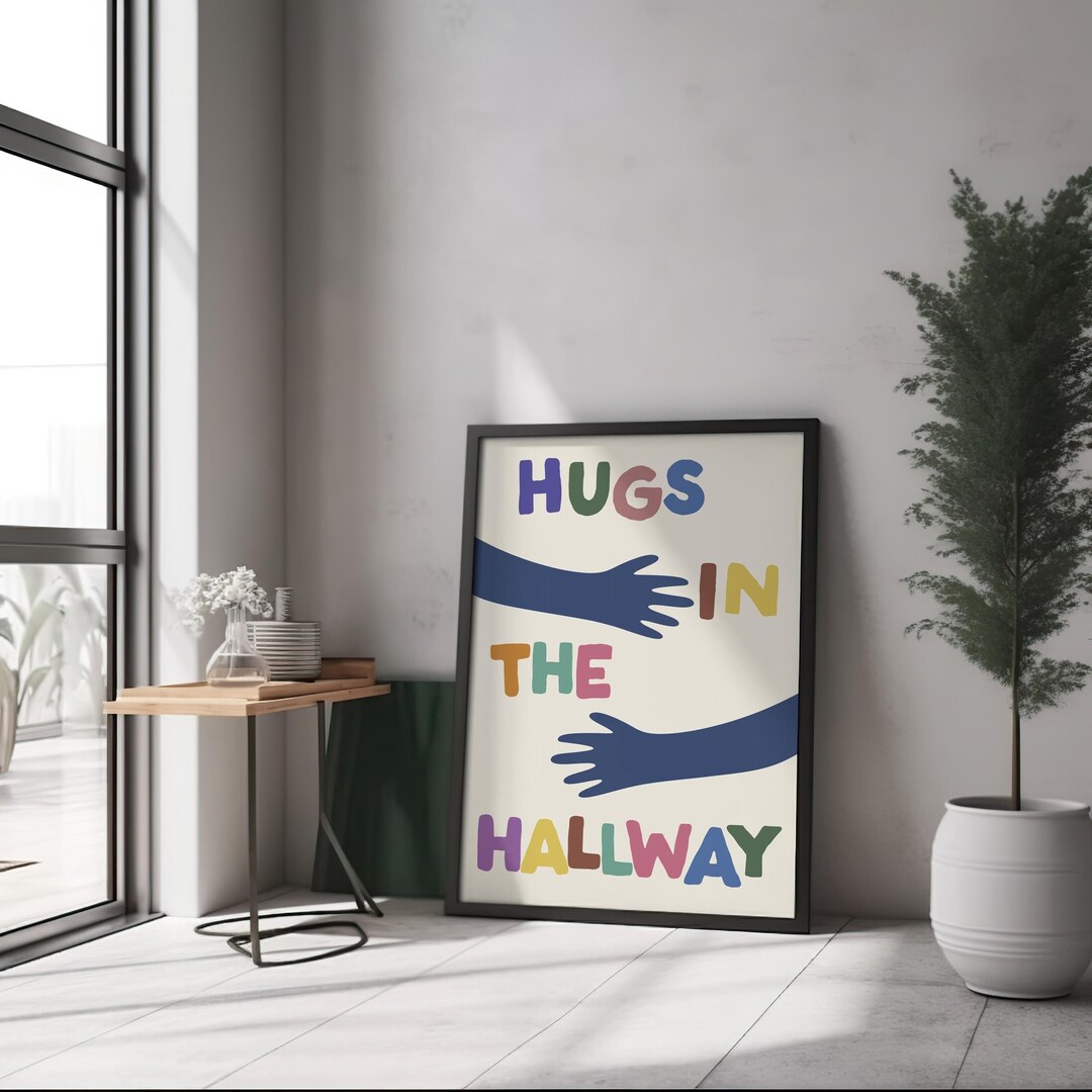 Hugs in the Hallway Print | Hallway Poster | Entryway Decor | Aesthetic ...