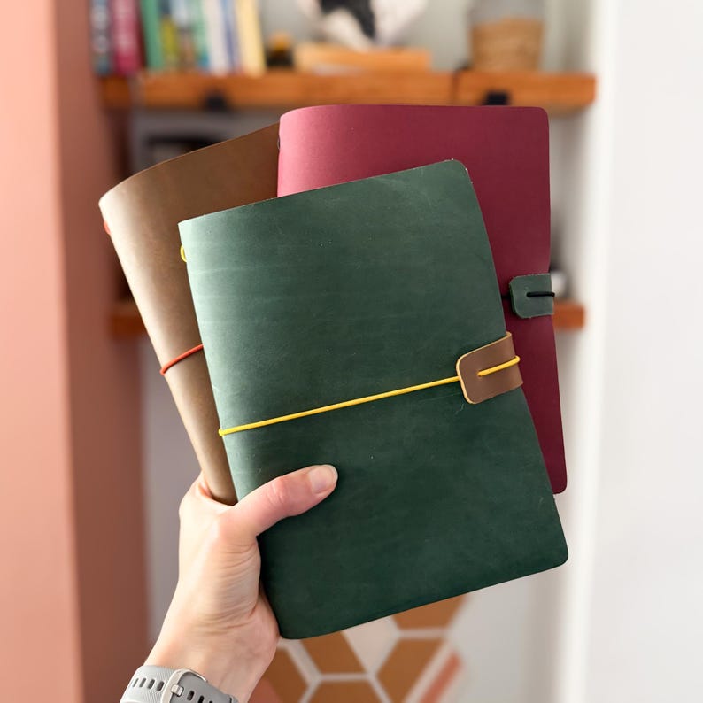 Refillable Notebook Holder | A5 Leather Folio | Custom Planner ...