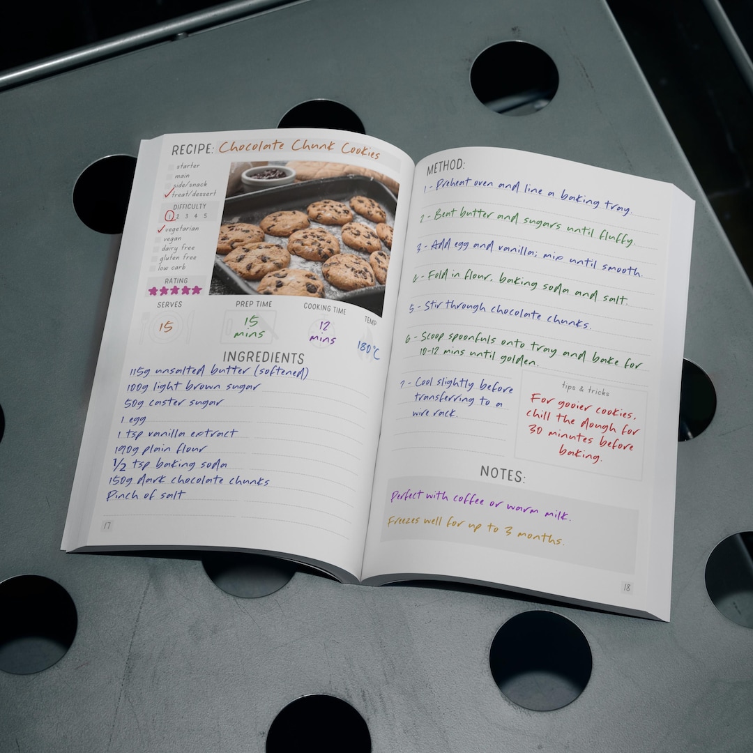 Personalised Baking Recipe Book | Custom Cookbook | Bake Journal | Star ...