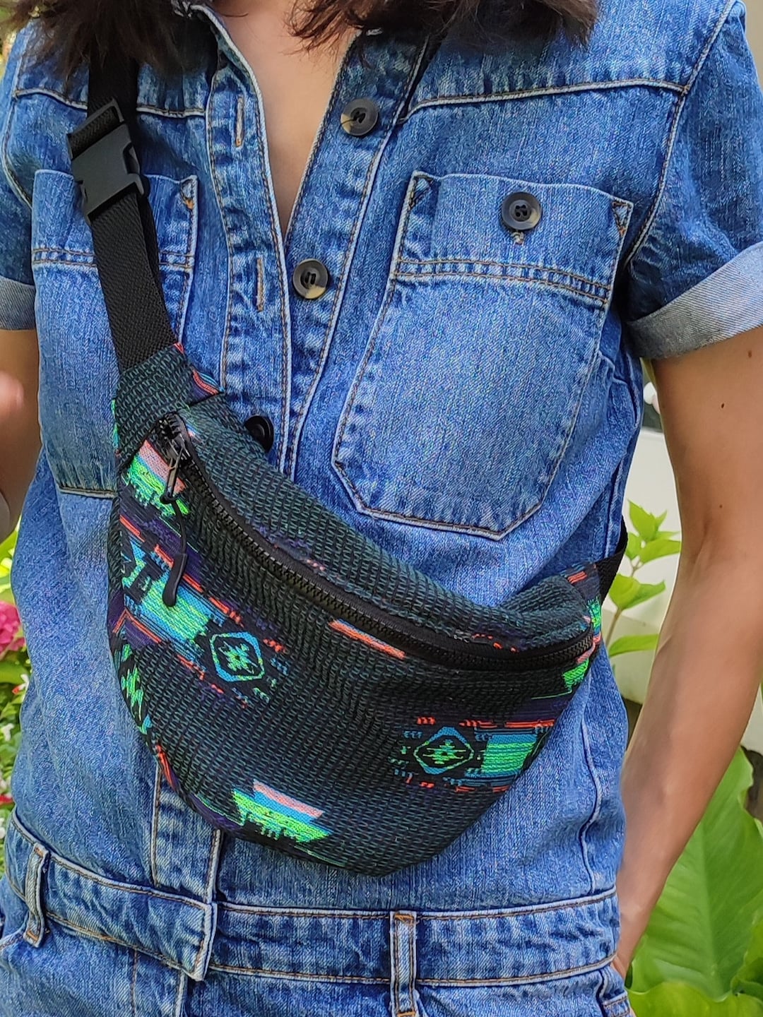 Green Ethnic Fabric Fanny Pack - Etsy