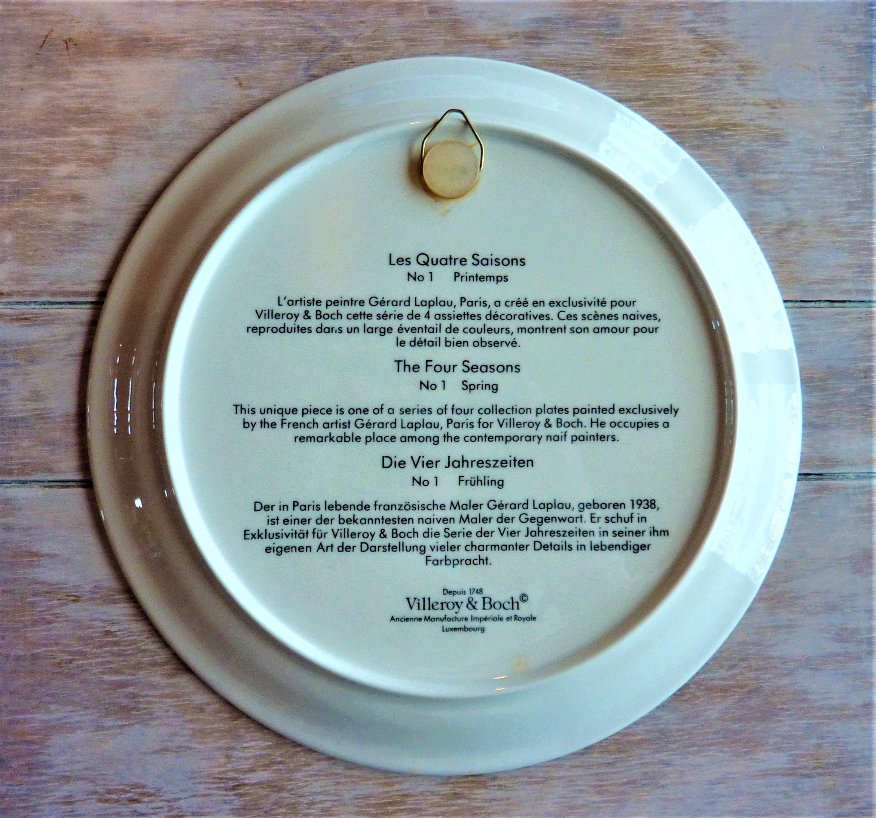 Villeroy & Boch Collection Plate NAIF Four Seasons Spring Plate Wall ...