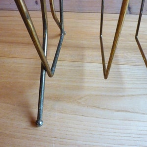 Vintage Mid-century Modern Metal Magazine Rack/ MCM Atomic Age Record ...