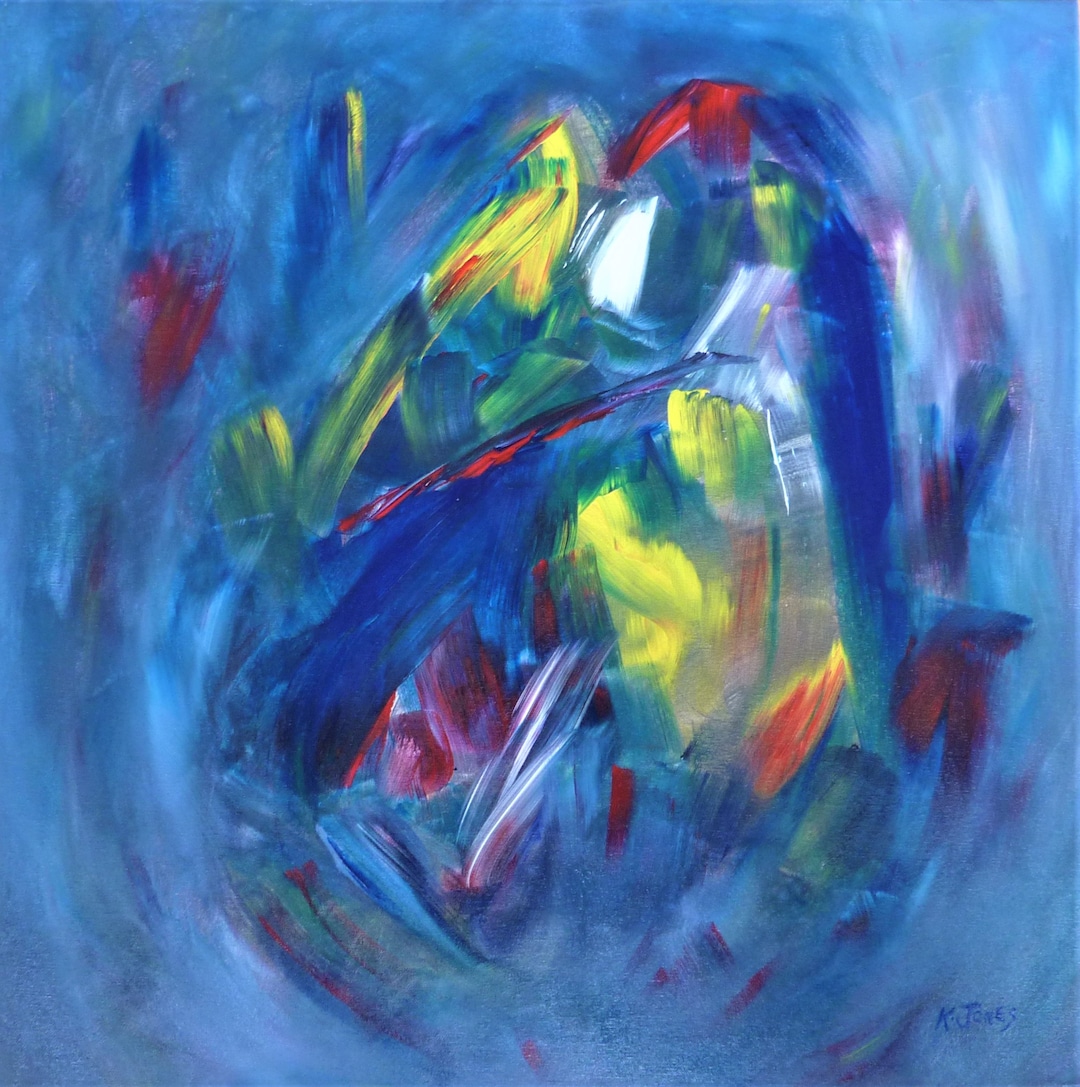 Original Abstract Acrylic Painting on Canvas, Canadian Artist, 24 X 24 ...