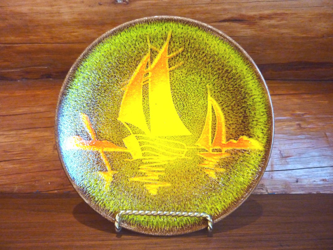 Vintage Poole Pottery Aegean Plate: Mid-century Modern Nautical Wall ...
