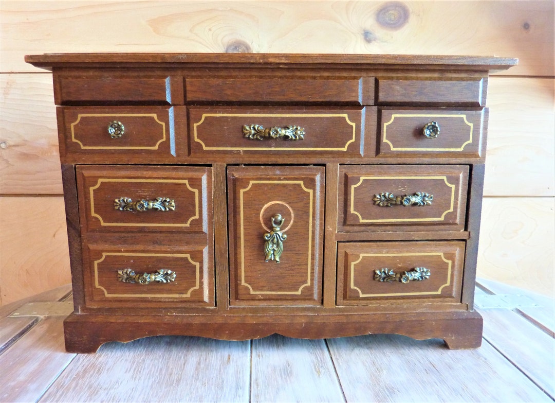 Large Wooden Musical Gunther Mele Jewellery Box, Plays "love Story ...