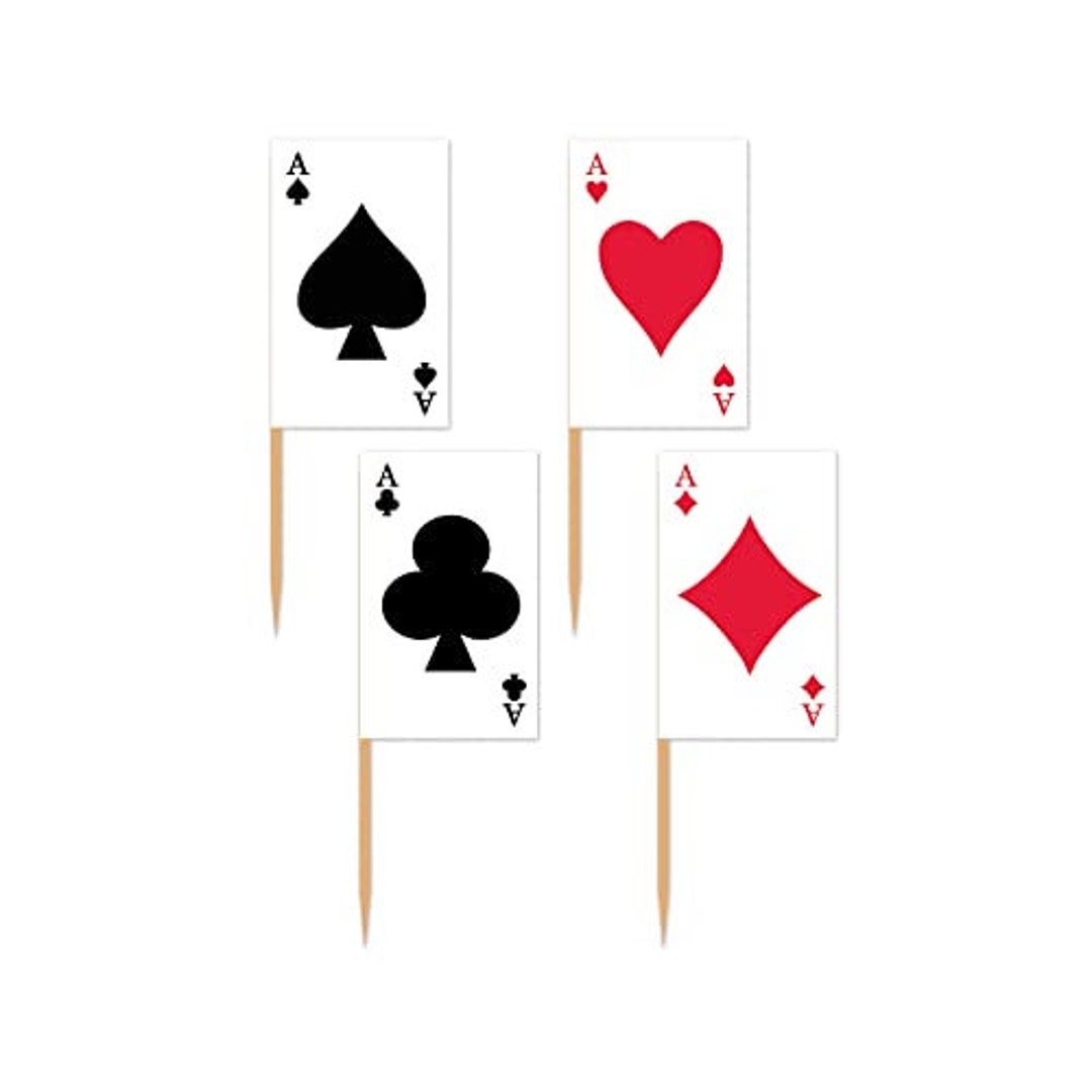 Beistle 60099 50-pack Playing Card Food Picks 2-1/2-inch - Etsy