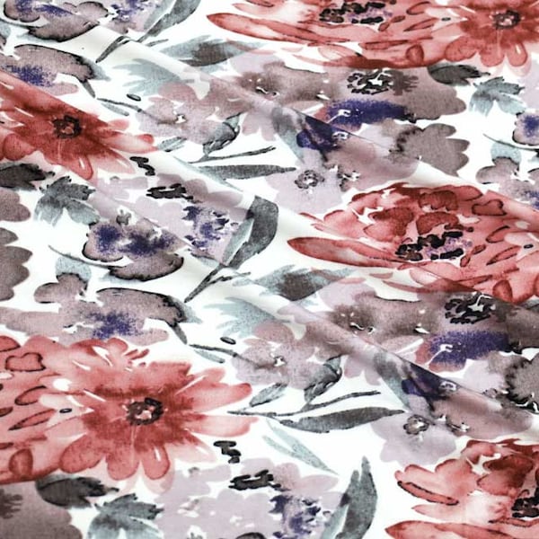 Watercolor Floral Knit Fabric at Angelica Mullins blog