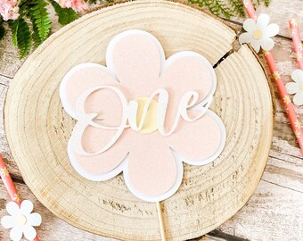 Daisy One Cake Topper, 1st Birthday Cake Topper, Daisy Theme, Flower ...