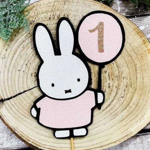 Miffy Age Balloon Glitter Cake Topper Birthday Number | Etsy UK
