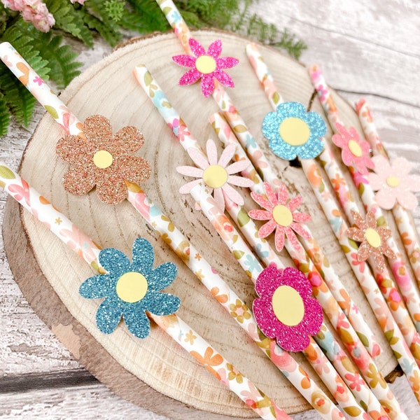Floral Paper Straws - Etsy