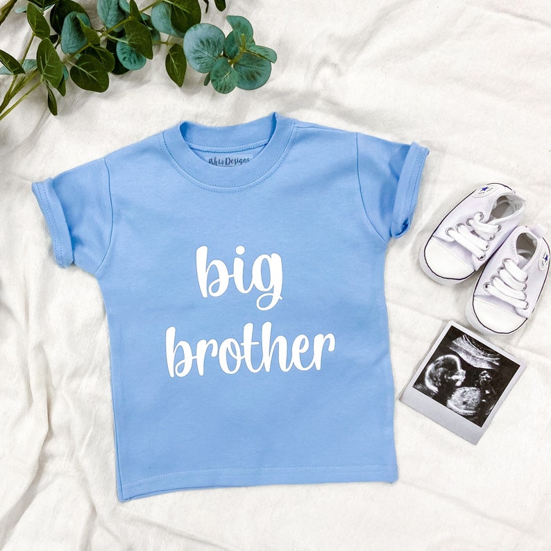 Big Brother Blue T Shirt Boy T-shirt Baby Announcement - Etsy
