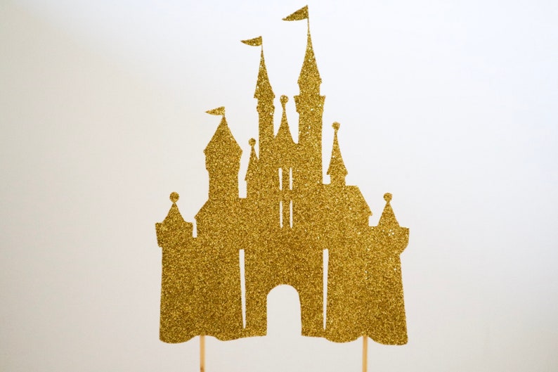 Glitter Disney Princess Inspired Castle Cake Topper Birthday - Etsy ...