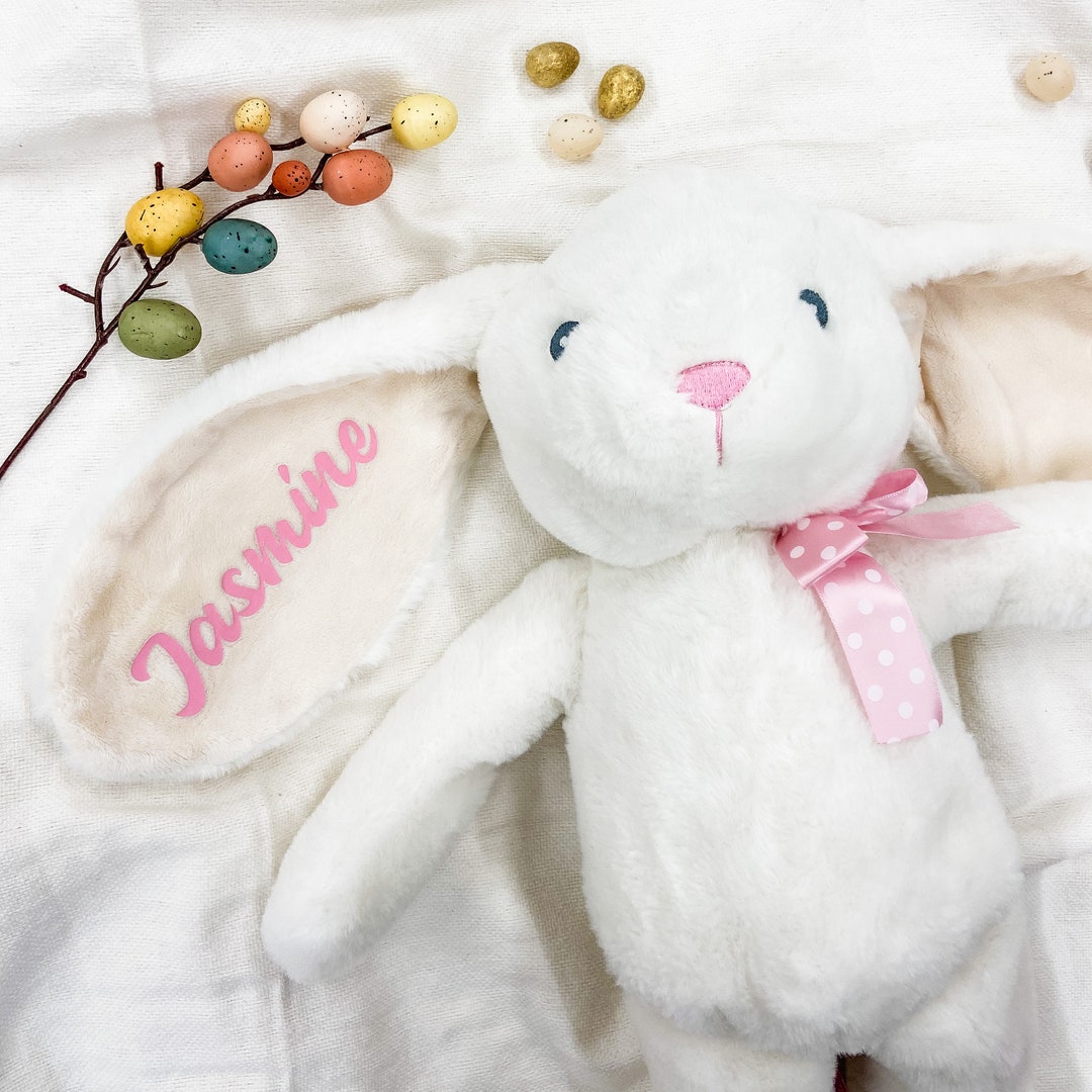 Personalised Bunny Name Soft Toy With Ribbon Teddy, Soft Toy - Etsy
